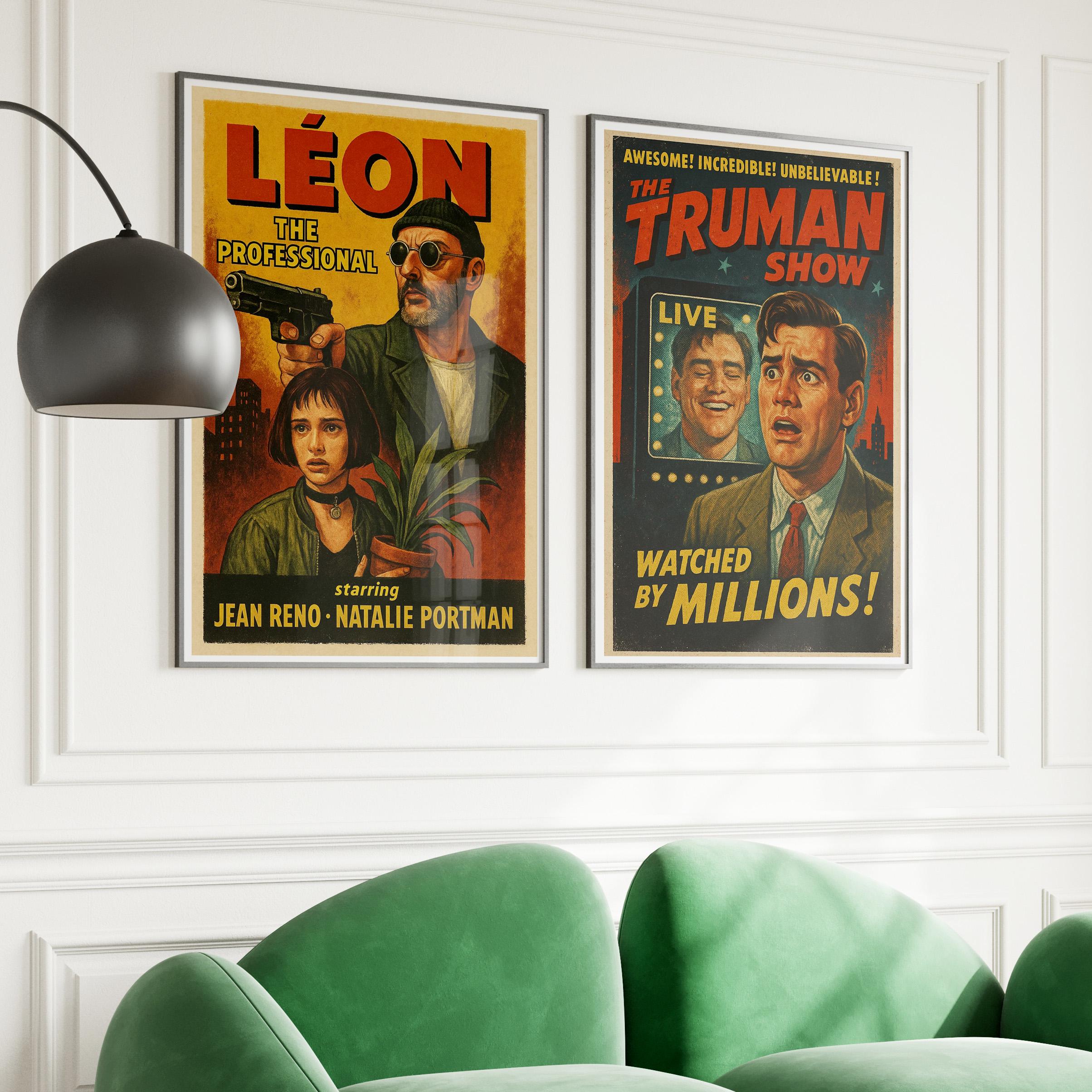 The Truman Show Poster – Retro 1950s B-movie Style Print, Vintage ...