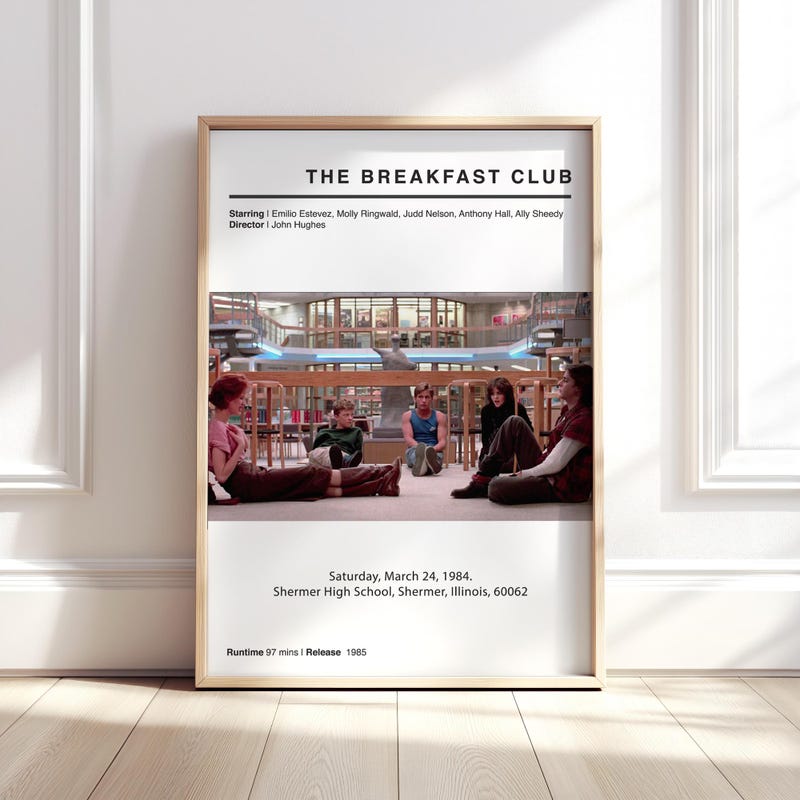 The Breakfast Club Poster - Etsy