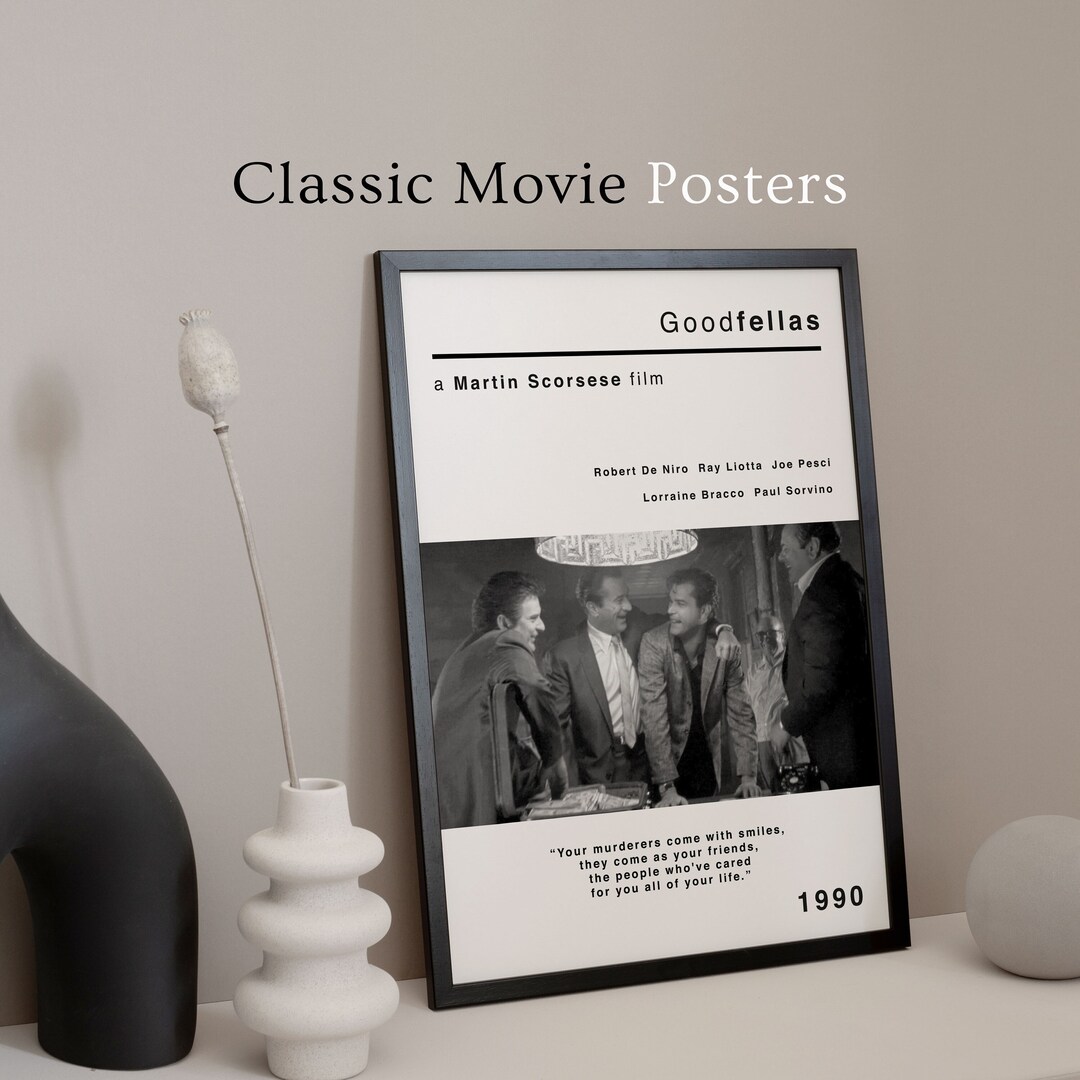 Minimalist Vintage Style Goodfellas Movie Poster Film Print Art Movie ...