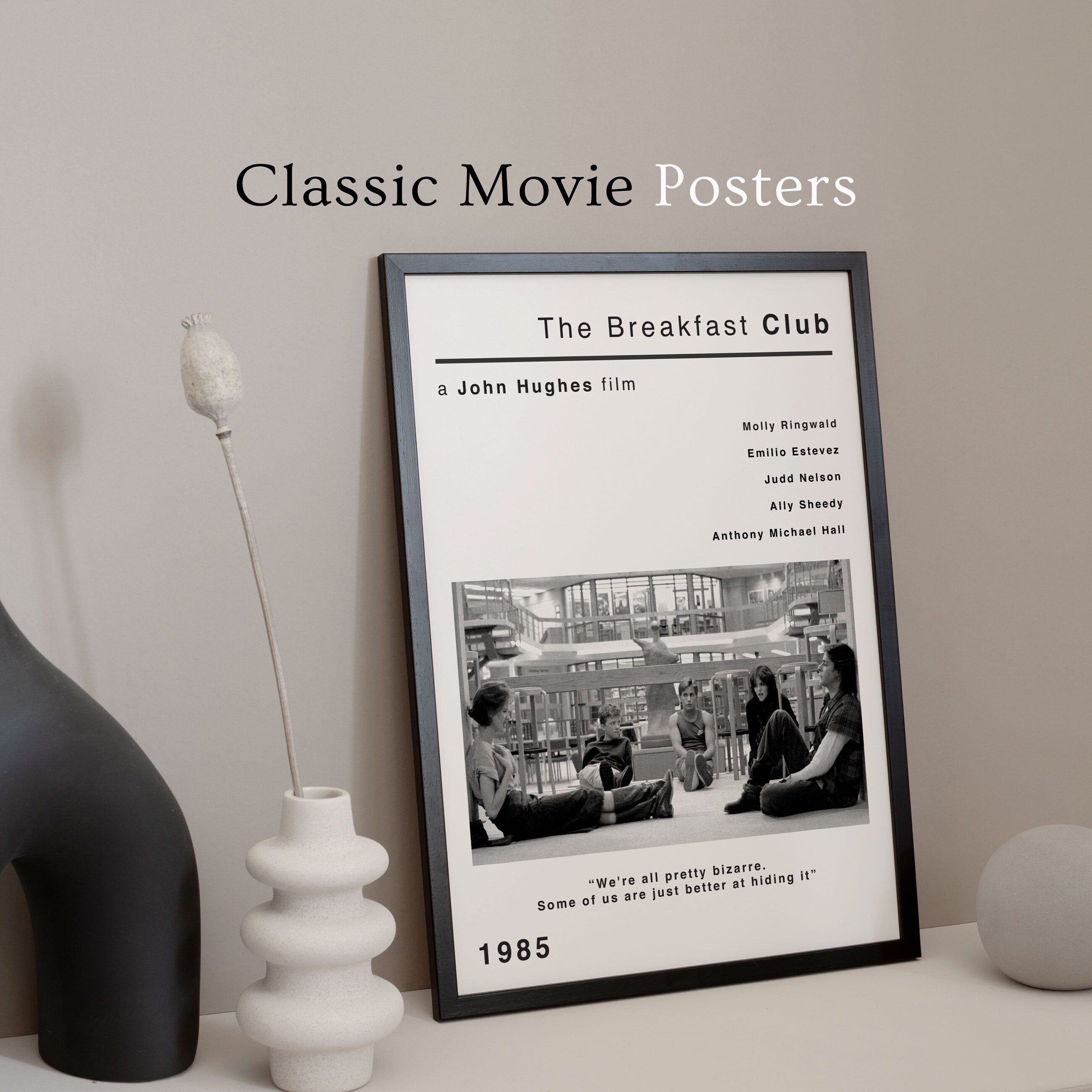 The Breakfast Club Poster Black And White