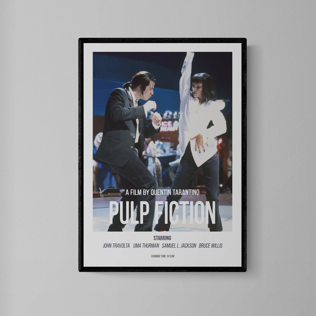 Pulp Fiction Inspired Modern Movie Poster | Film | Art | Wall Art ...