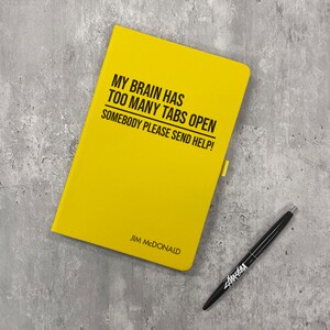 Funny Personalised Notepad Too Many Tabs Joke Gift Notebook Gift for ...