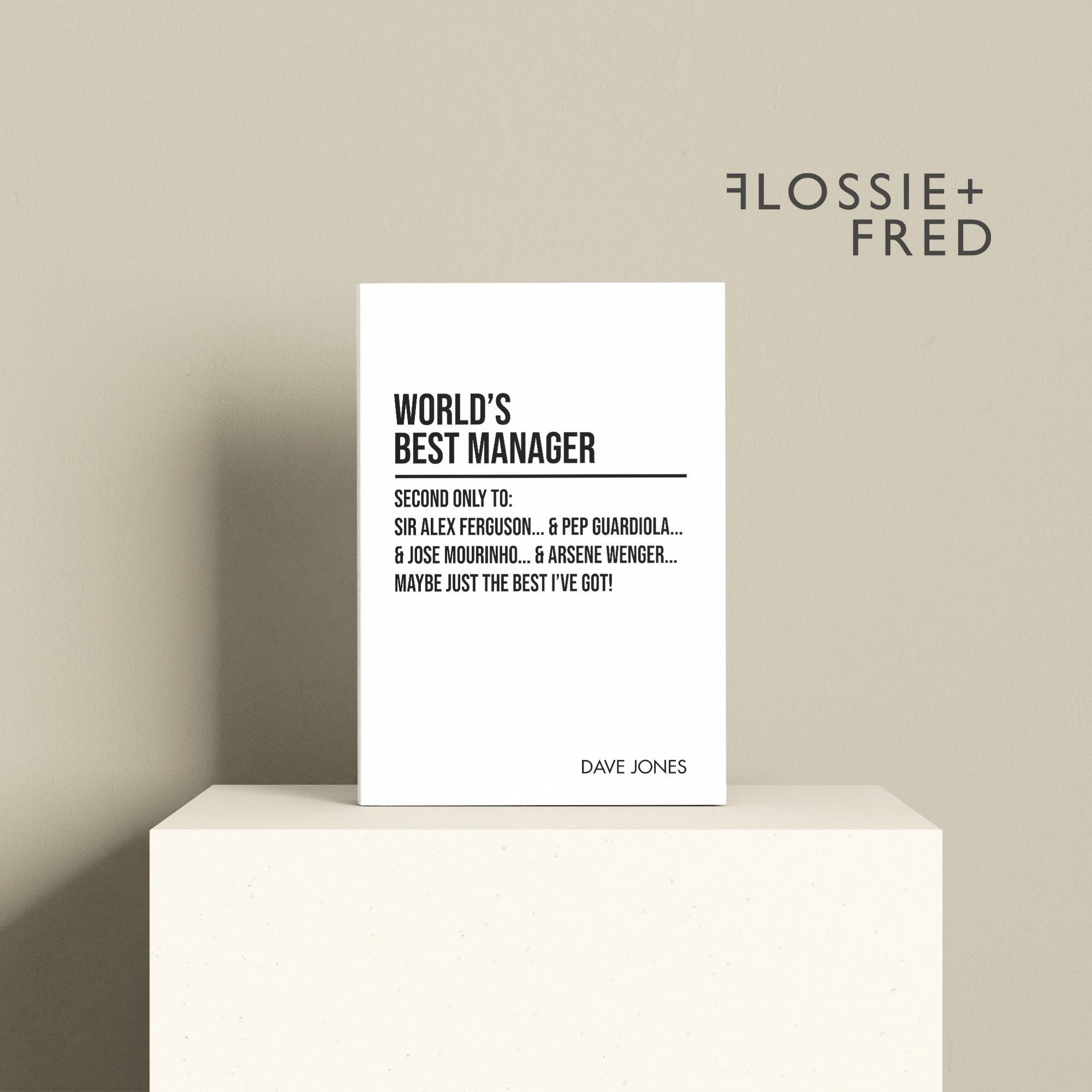 Funny Personalised World's Best Manager Notebook | Manager Gift | Gift ...