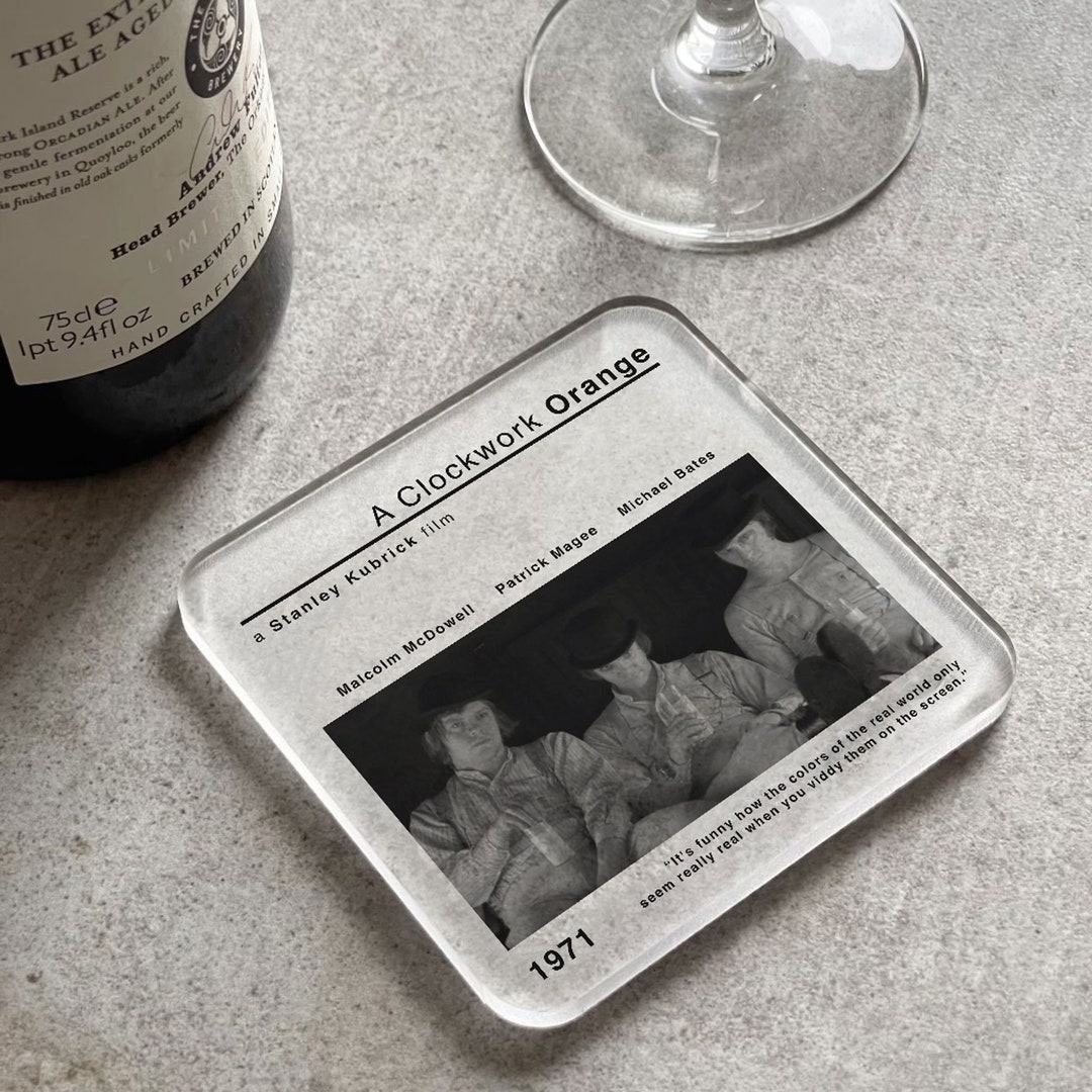 A Clockwork Orange Movie Film Coaster | Birthday Gift for Dads | Coffee Table Mat | Anniverary ...