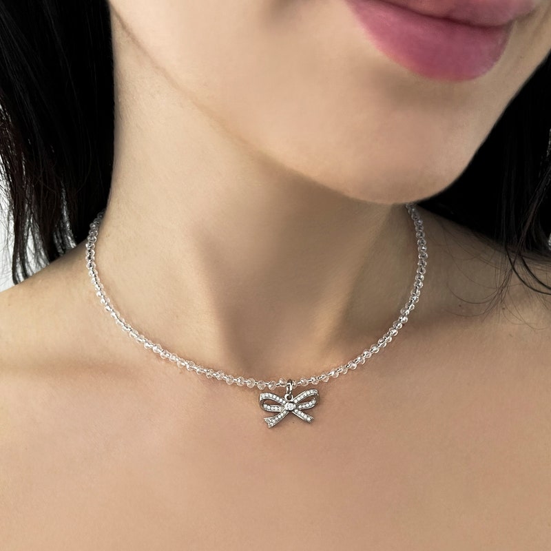 Ribbon Necklace - Etsy