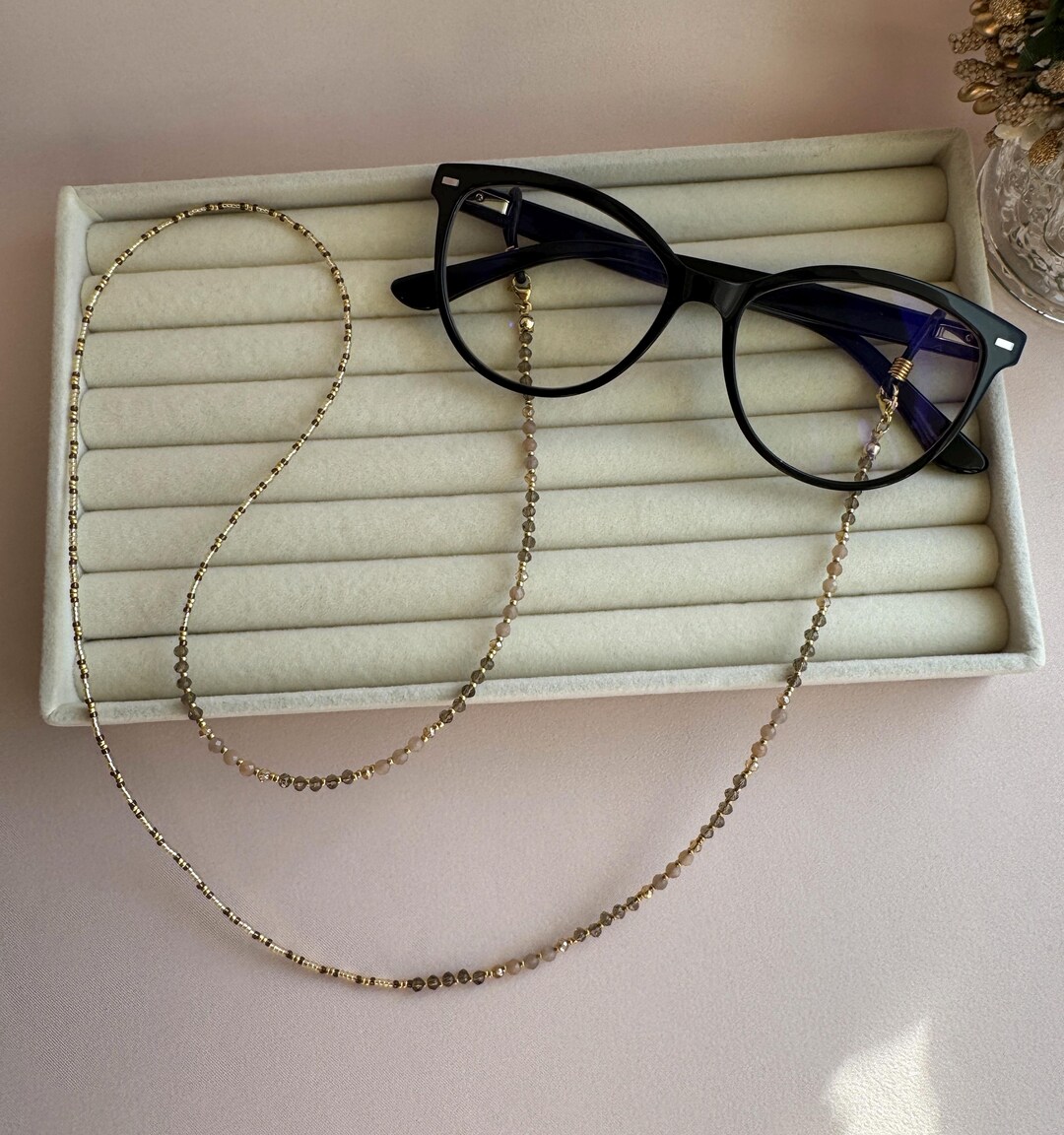 Natural Stone Eyeglass Chain, Glasses Chain, Bead Glasses Chain, Eyeglass Necklace, Eyeglass ...