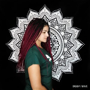 Dark Red Synthetic Dreads Extensions Burgundy Double Ended - Etsy