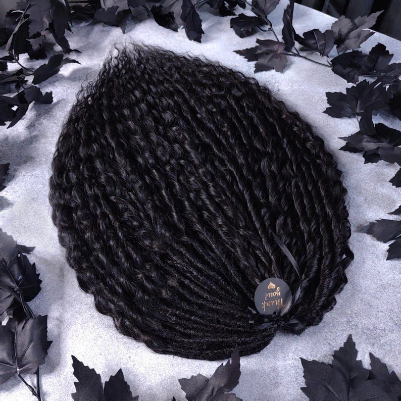 Black Curly Dreadlocks – Synthetic Crochet Dread Extensions - Etsy