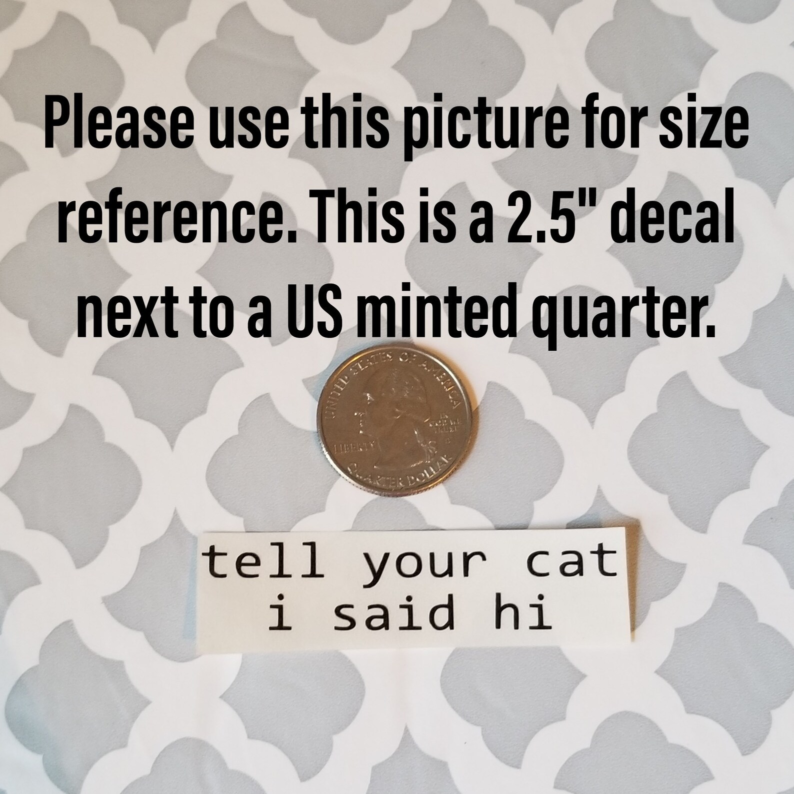 Tell Your Cat I Said Hi Permanent Adhesive Vinyl Decal Cat - Etsy