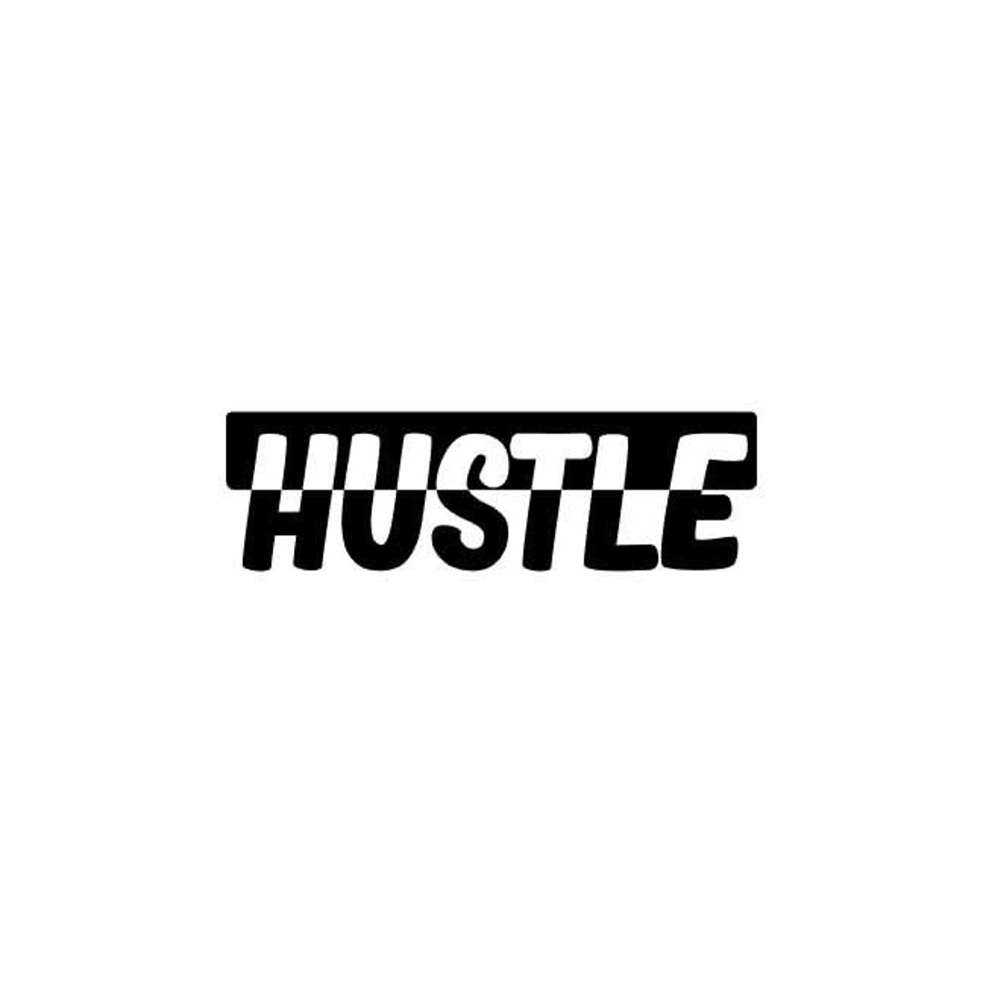 Hustle Permanent Adhesive Vinyl Decal, Car Window, Laptop Decal ...