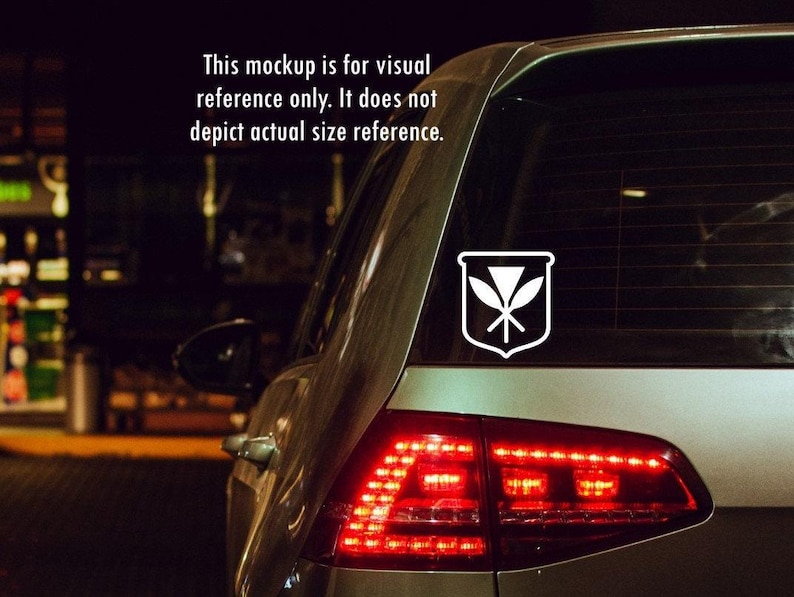 Kanaka Maoli Flag Emblem Sticker, Permanent Adhesive Vinyl Decal, Car ...