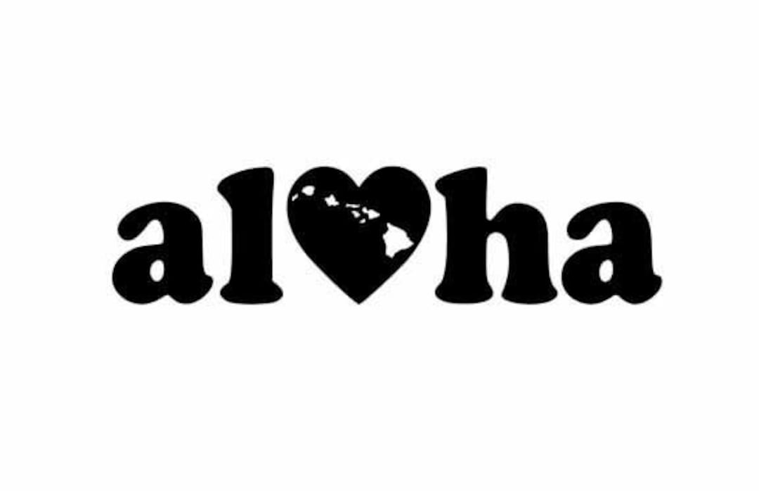 Aloha Hawaiian Islands Vinyl Decal, Aloha Decal, Car Window Decal ...