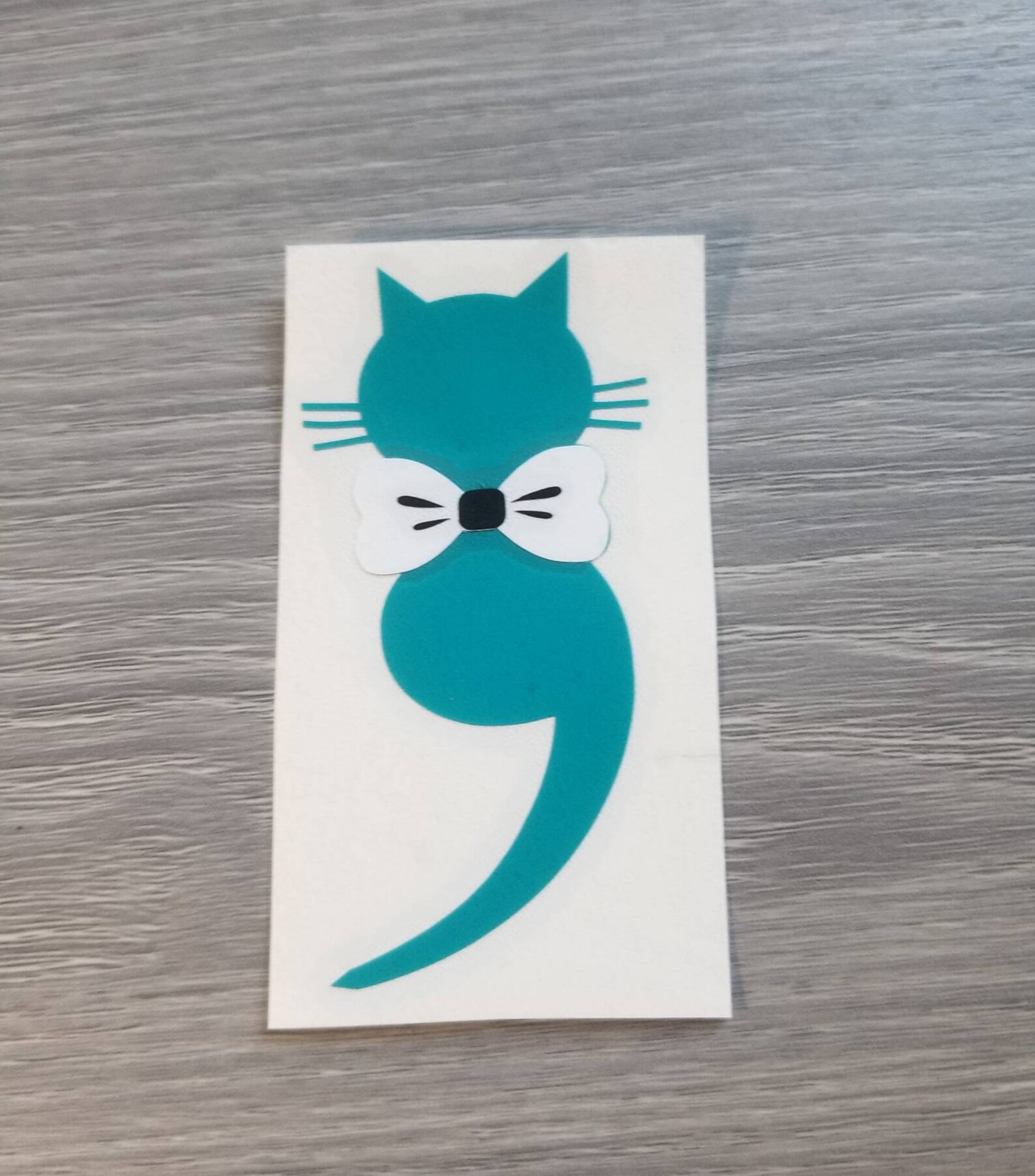 Semicolon Cat Permanent Adhesive Vinyl Decal Car Window - Etsy