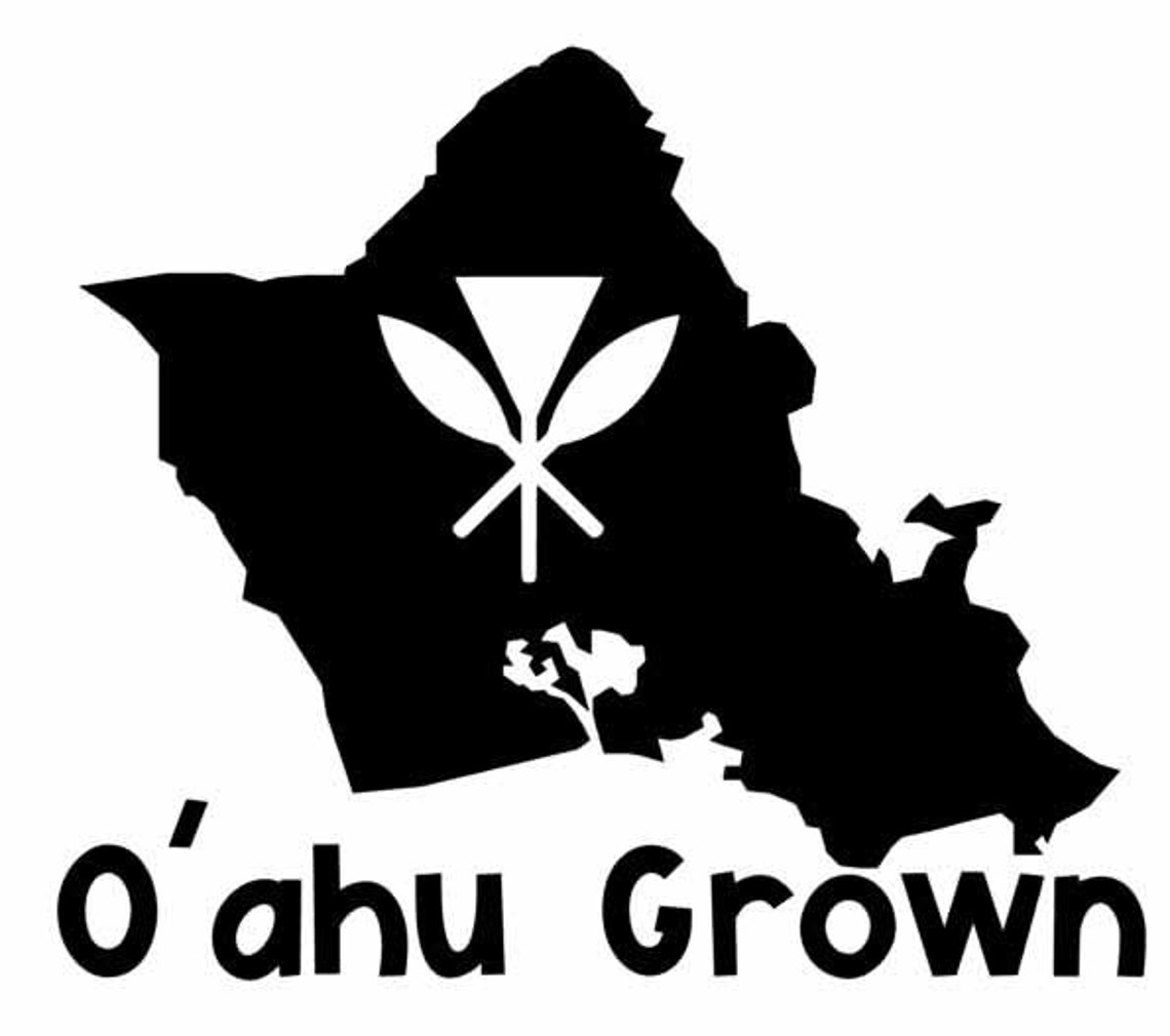 O'ahu Grown Permanent Adhesive Vinyl Decal Car Window - Etsy