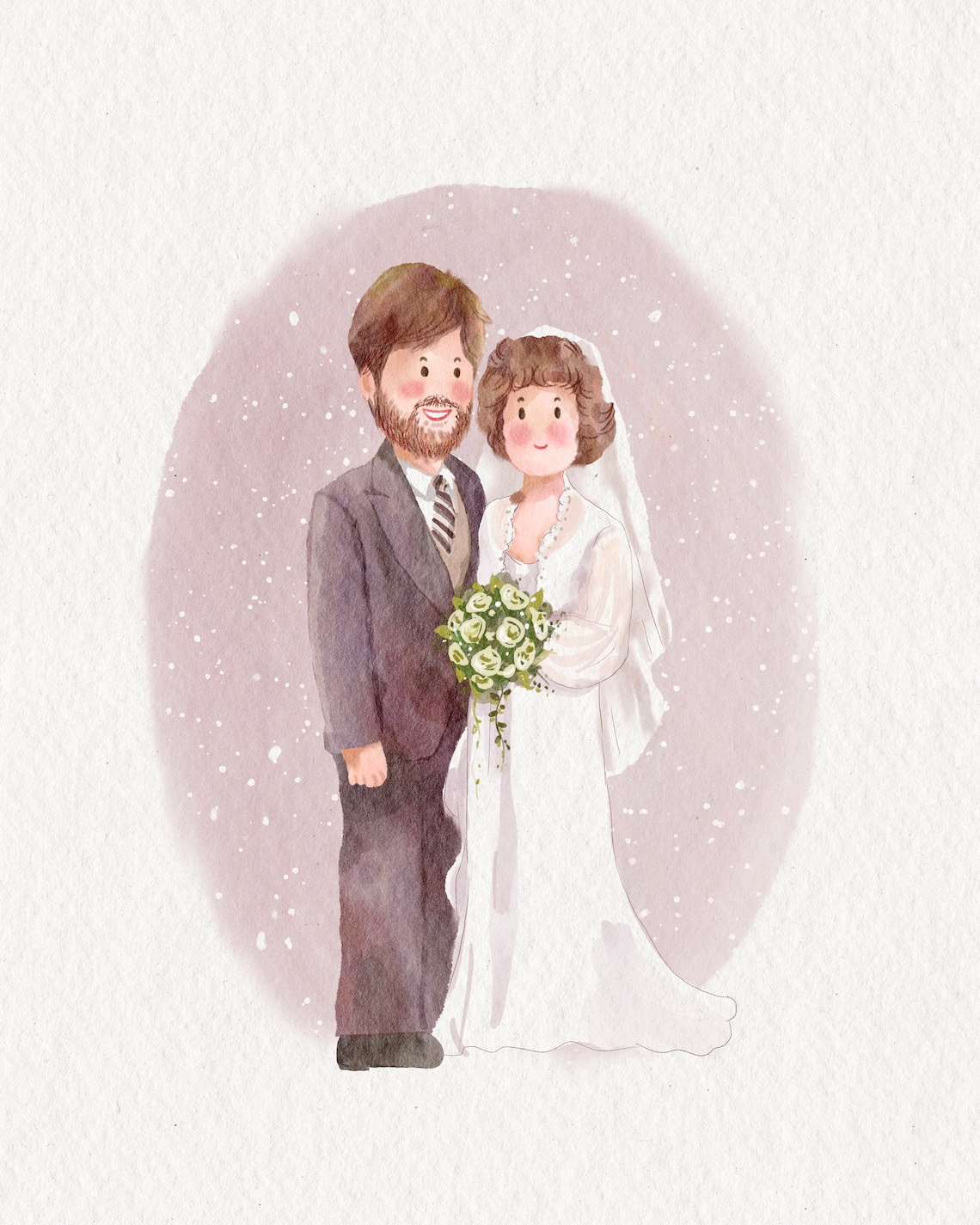 Custom Wedding Portrait Custom Couple Portrait Illustration | Etsy