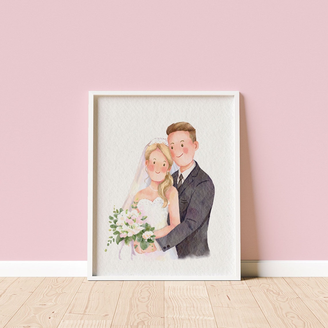 Custom Wedding Portrait Custom Couple Portrait Illustration | Etsy