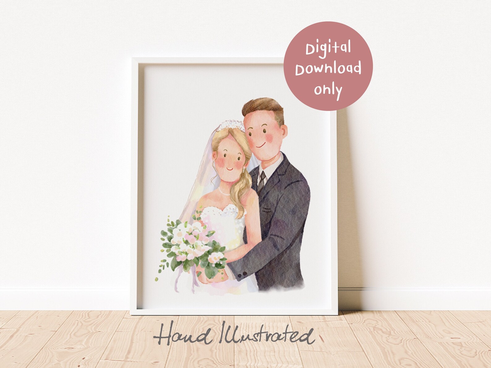 Custom Wedding Portrait Custom Couple Portrait Illustration - Etsy