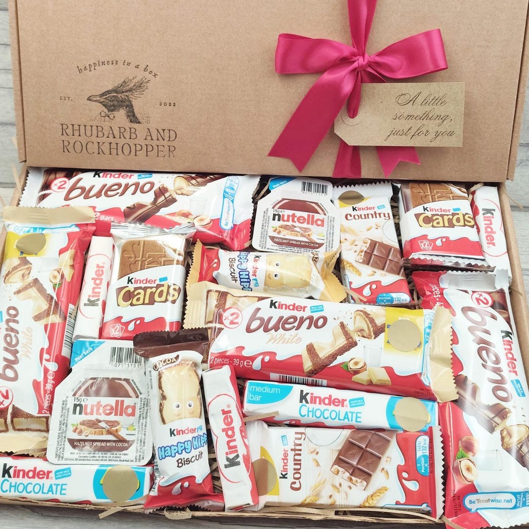 Kinder Bueno Chocolate Gift Box Personalised Kinder Hamper Treat Box ...