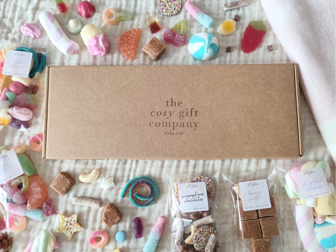 Pick and Mix Sweets Gift Box, Chocolate Hamper, Fudge Gift Birthday ...
