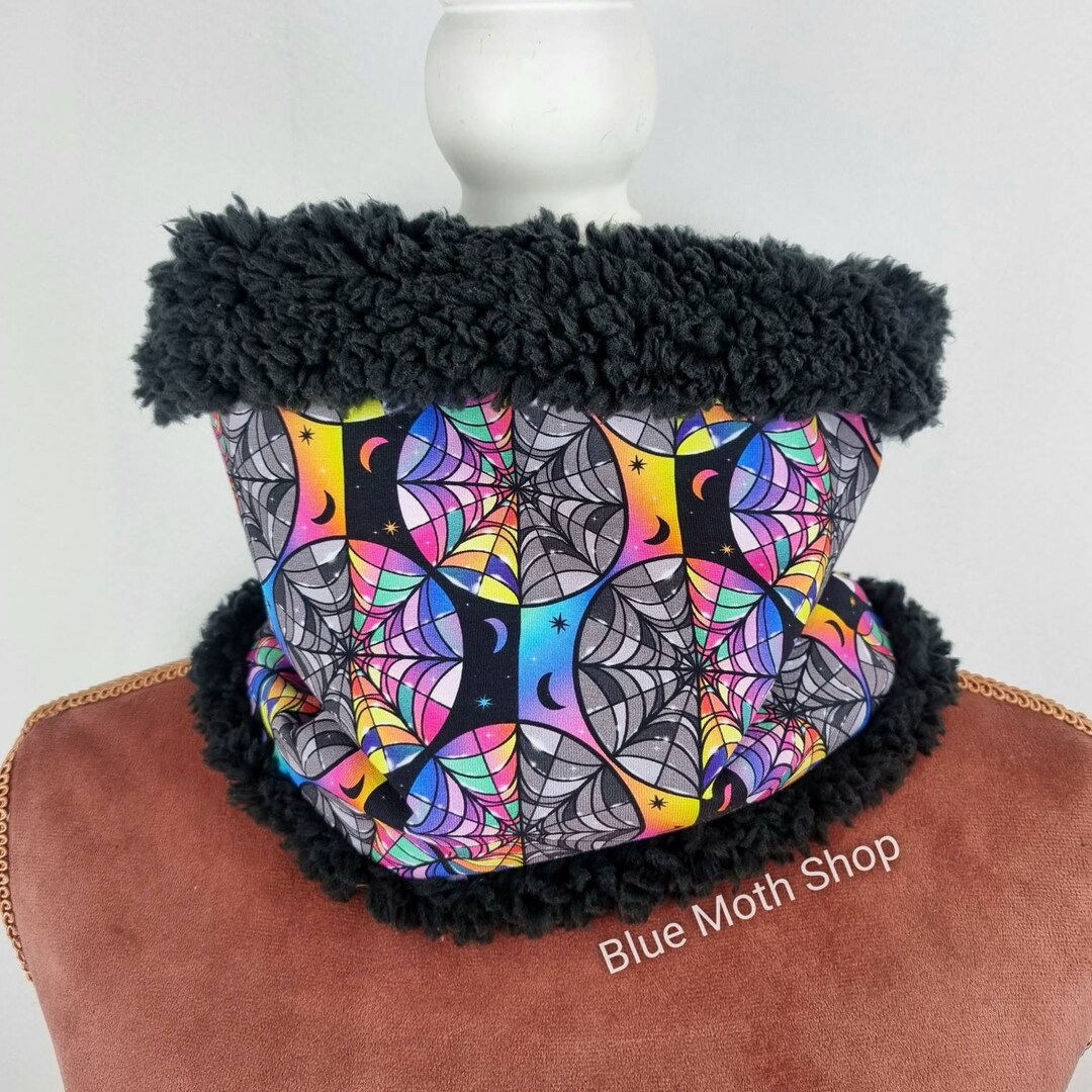 Wednesday Addams, Autumn Snood, Warm Winter Scarf, Nevermore, Unisex ...