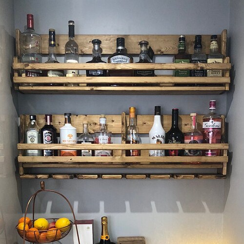 Handmade Bespoke Reclaimed Wooden Floating Gin Shelf and - Etsy UK