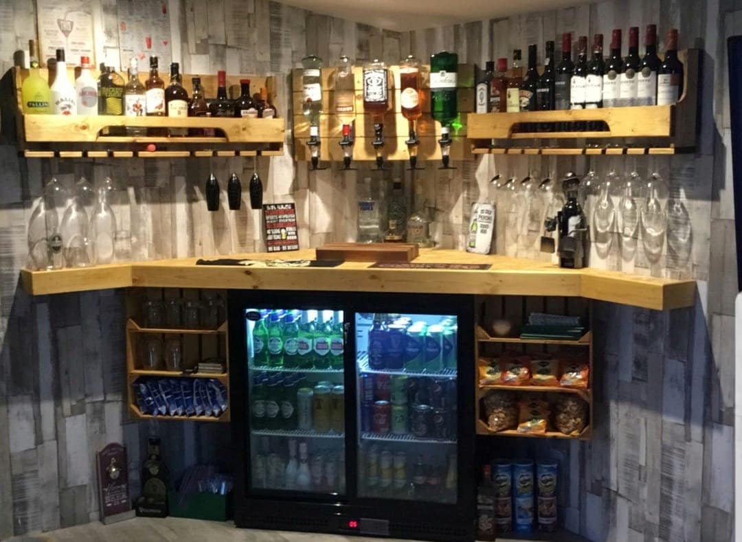 Wooden Wall Mounted Summer House Bar: Garden Gin & Wine Rack - Etsy UK