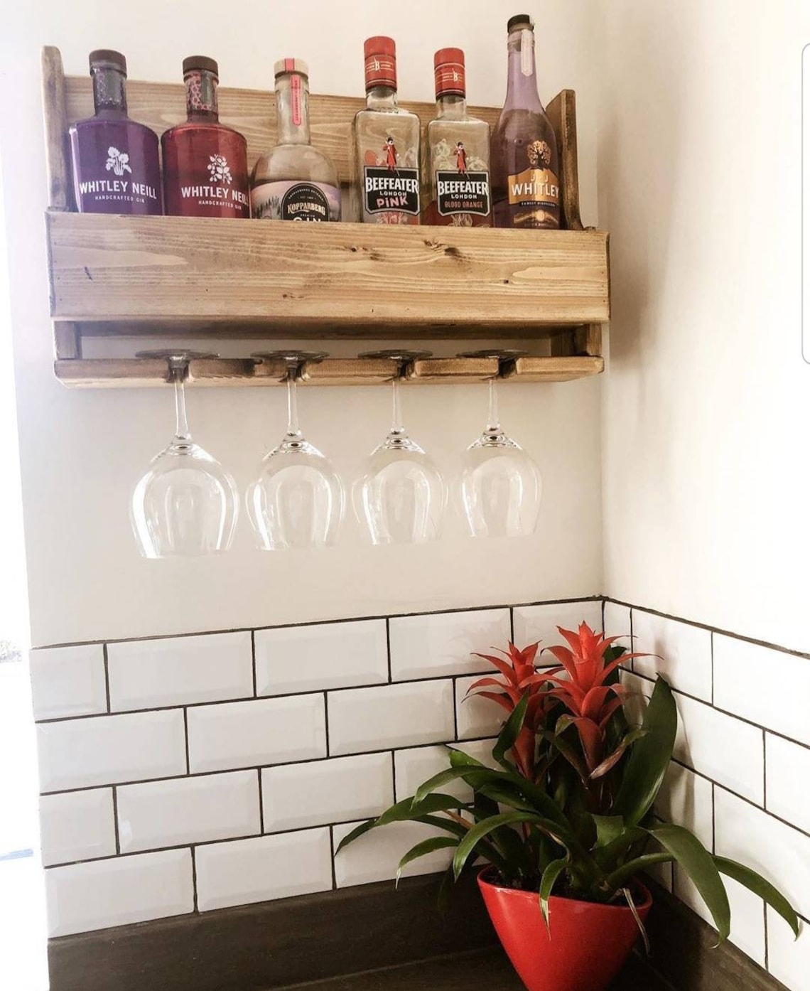 Wall Mounted Home Bar Drinks Rack Gin Rack Cocktail - Etsy UK