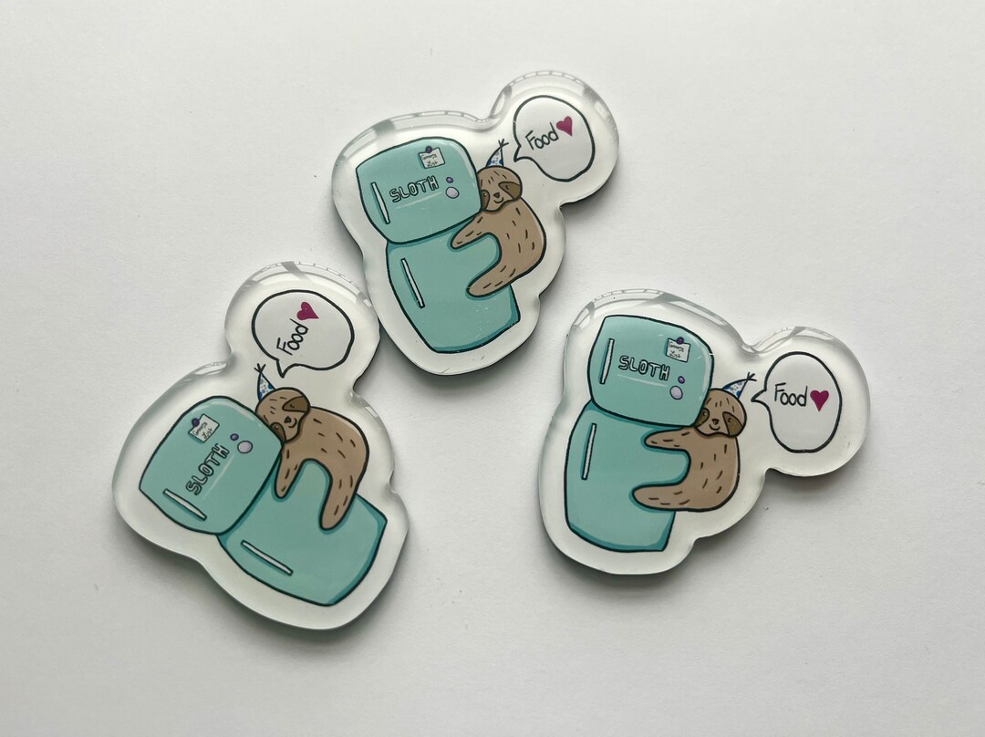 Hungry Sloth Magnet - Etsy