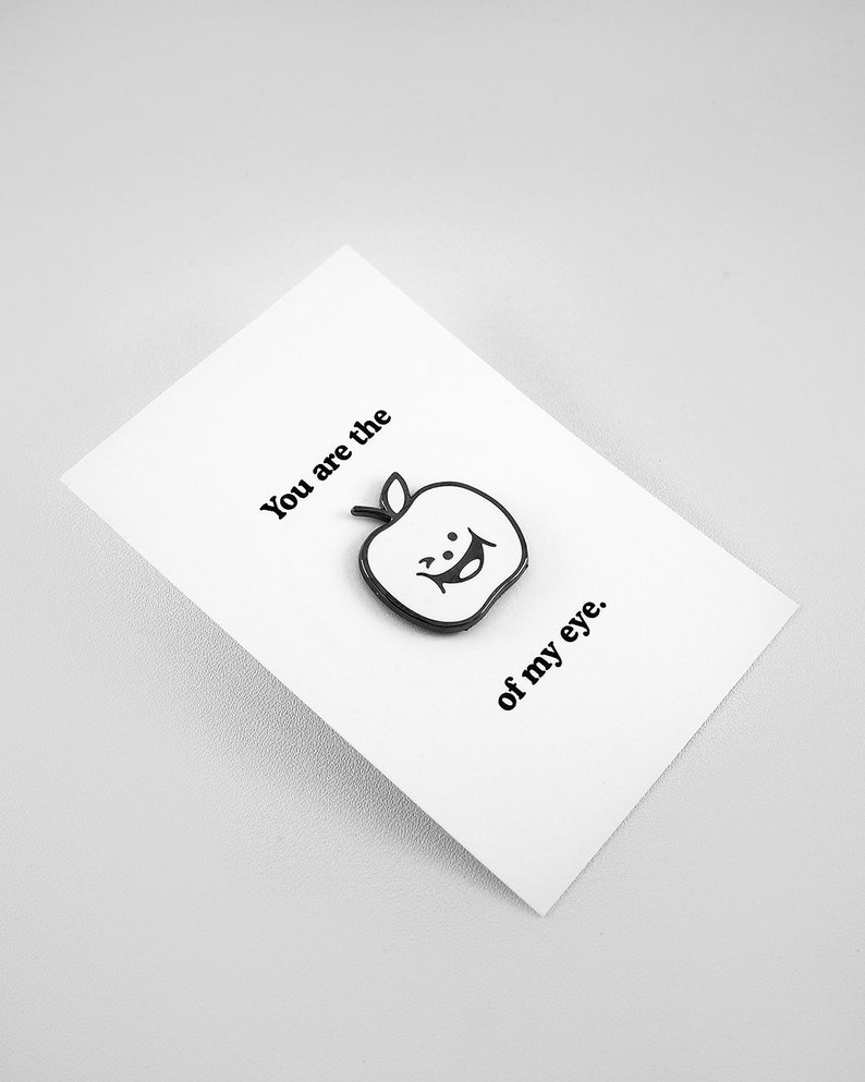 Apple Hard Enamel Pin Etsy