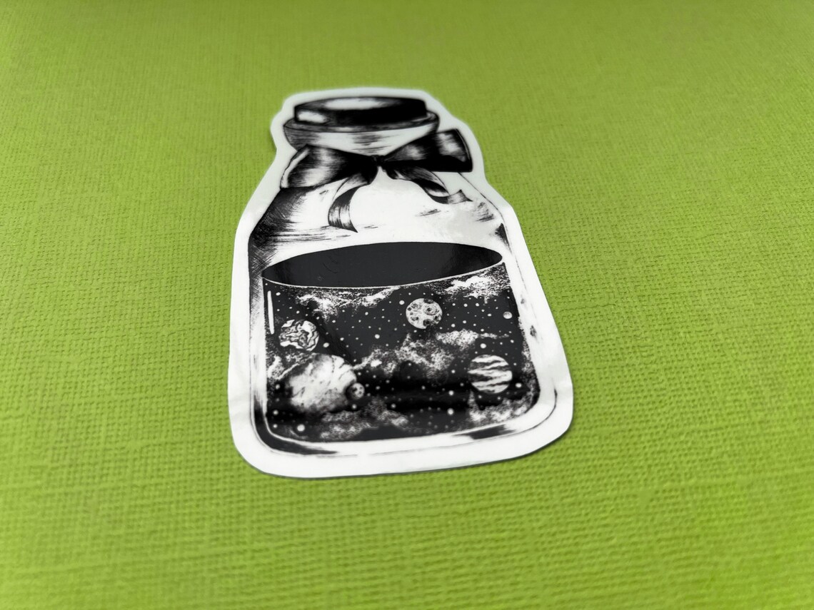 Universe Jar Vinyl Sticker Galaxy Space Stickers - Etsy