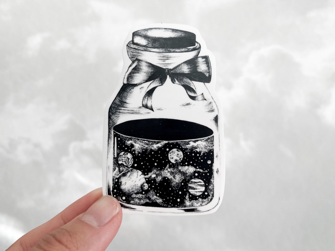 Universe Jar Vinyl Sticker - Galaxy Space Stickers - Etsy