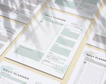 Hourly Daily Planner, Instant Download, Useful Daily Planner Printable ...