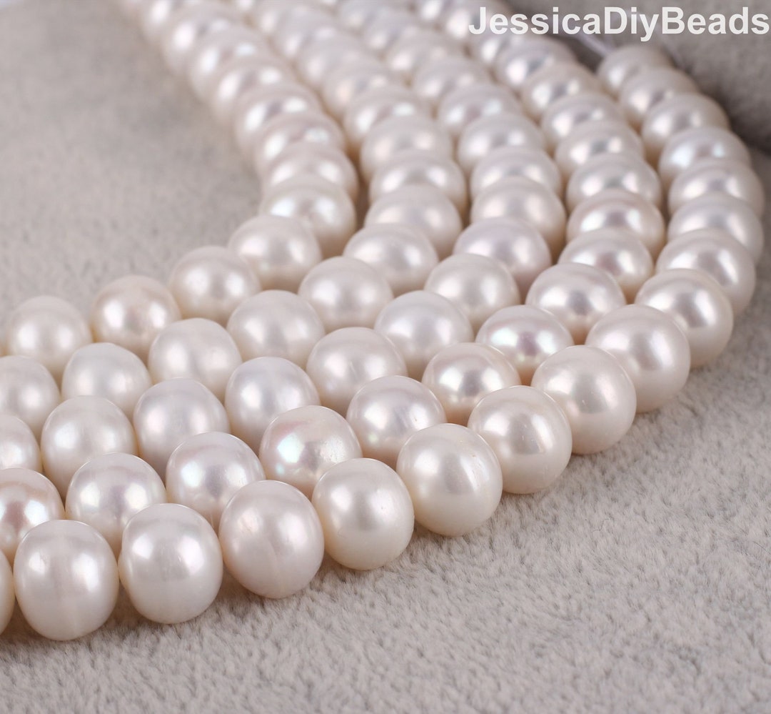 11-12mm Smooth Big Round Freshwater Pearls ,round Shape Potato Pearl ...