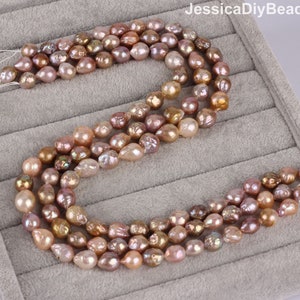 9-11mm Full Strand Multi Color Edison Pearl Beads, Loose Nucleated ...