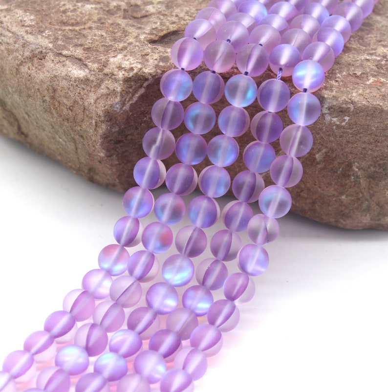 6mm,8mm,10mm,12mm Matte Rainbow Synthetic Moonstone Beads,iridescent ...