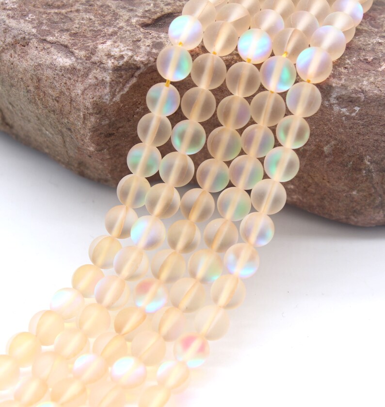 6mm,8mm,10mm,12mm Matte Rainbow Synthetic Moonstone Beads,iridescent ...