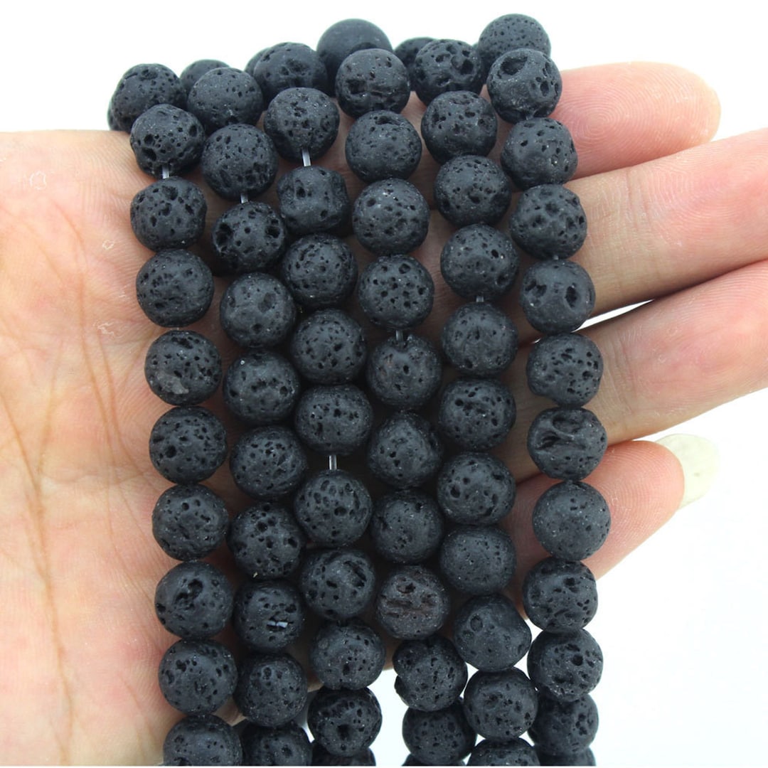Black Lava Rock Beads, Volcanic Rock Gemstone, 4mm,6mm,8mm,10mm ...