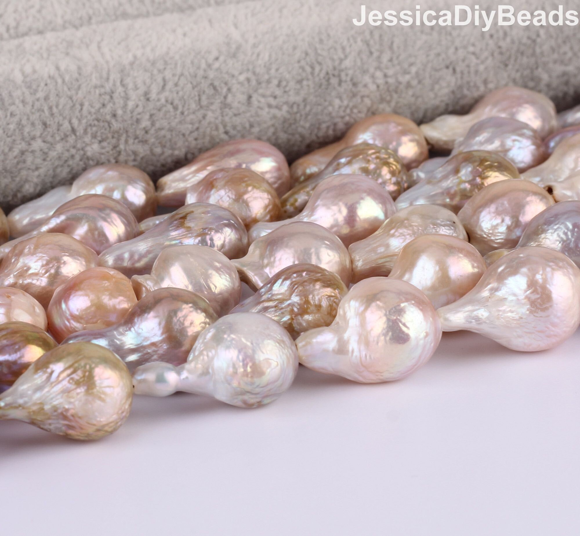 Large Natural Freshwater Pearl Beads,real Fireball Baroque Pearl Beads ...