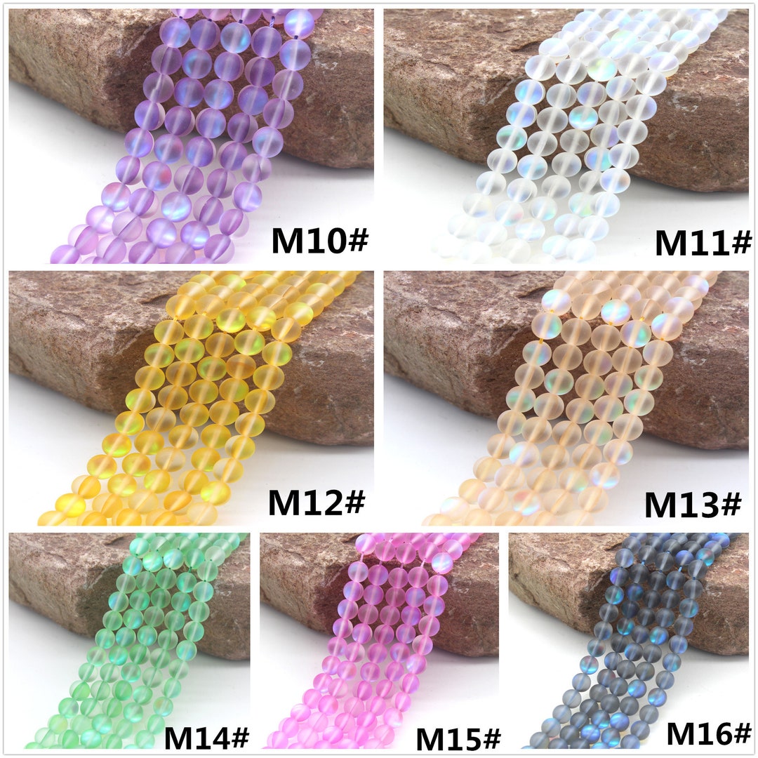 6mm,8mm,10mm,12mm Matte Rainbow Synthetic Moonstone Beads,iridescent ...