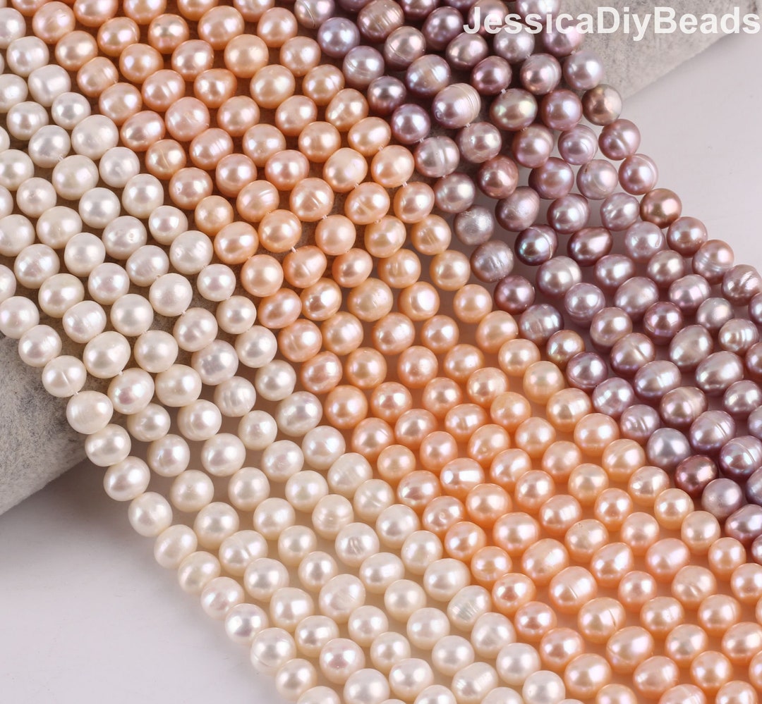 7-8mm Natural Round Pearl Beads,loose Pearl Beads,round Freshwater ...