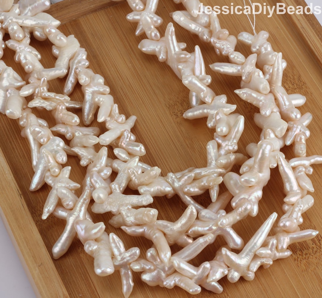 Cross Shaped Pearls, Natural Irregular Freshwater Pearls, 6-8x16-22mm ...