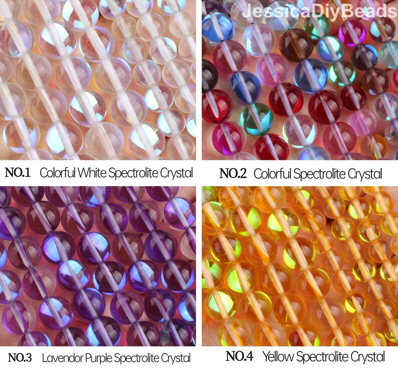 Spectrolite Beads: Mystic Aura Quartz Beading Supplies - Etsy