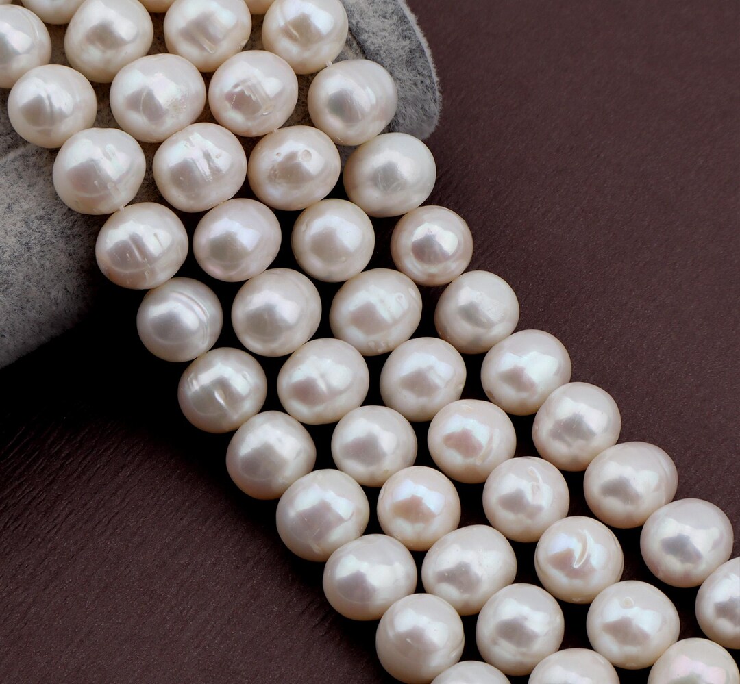11-12mm Smooth Big Round Freshwater Pearls ,round Shape Potato Pearl ...