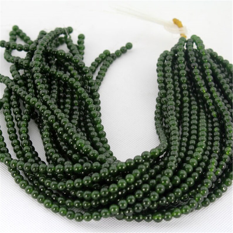 6mm Smooth Round Dark Green Jade Stone Beads Jade Gemstone - Etsy Norway