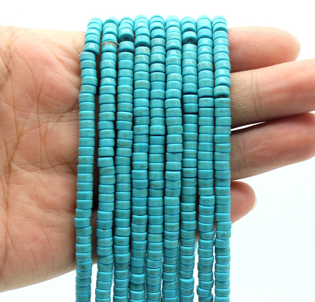 4/6/8/10mm Turquoise Rondelle Beads blue Turquoise Beadsblue - Etsy