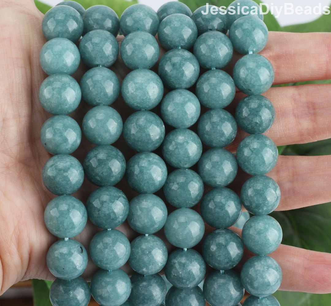 Blue Aquamarine Jade Beads, Light Color Beads, 4-12mm Jewelry Supplies ...
