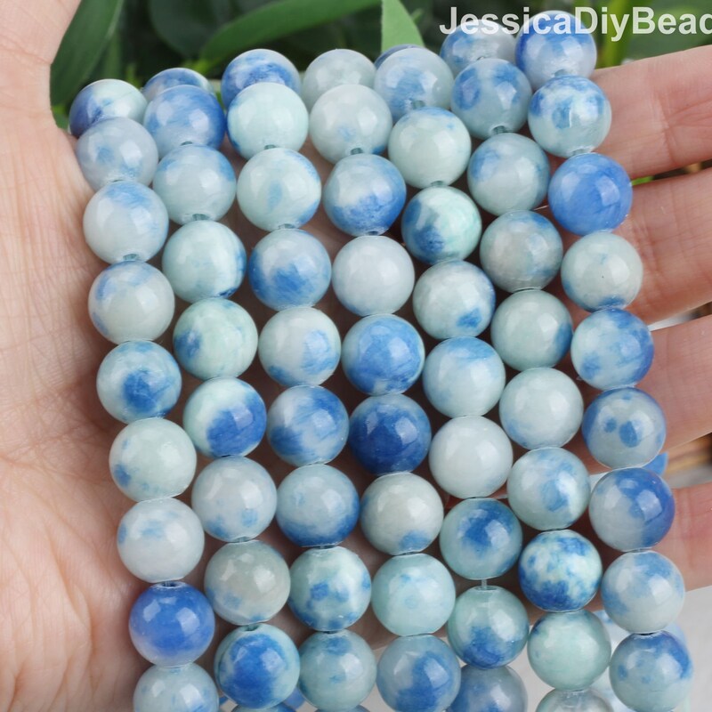 Blue White Beads - Etsy