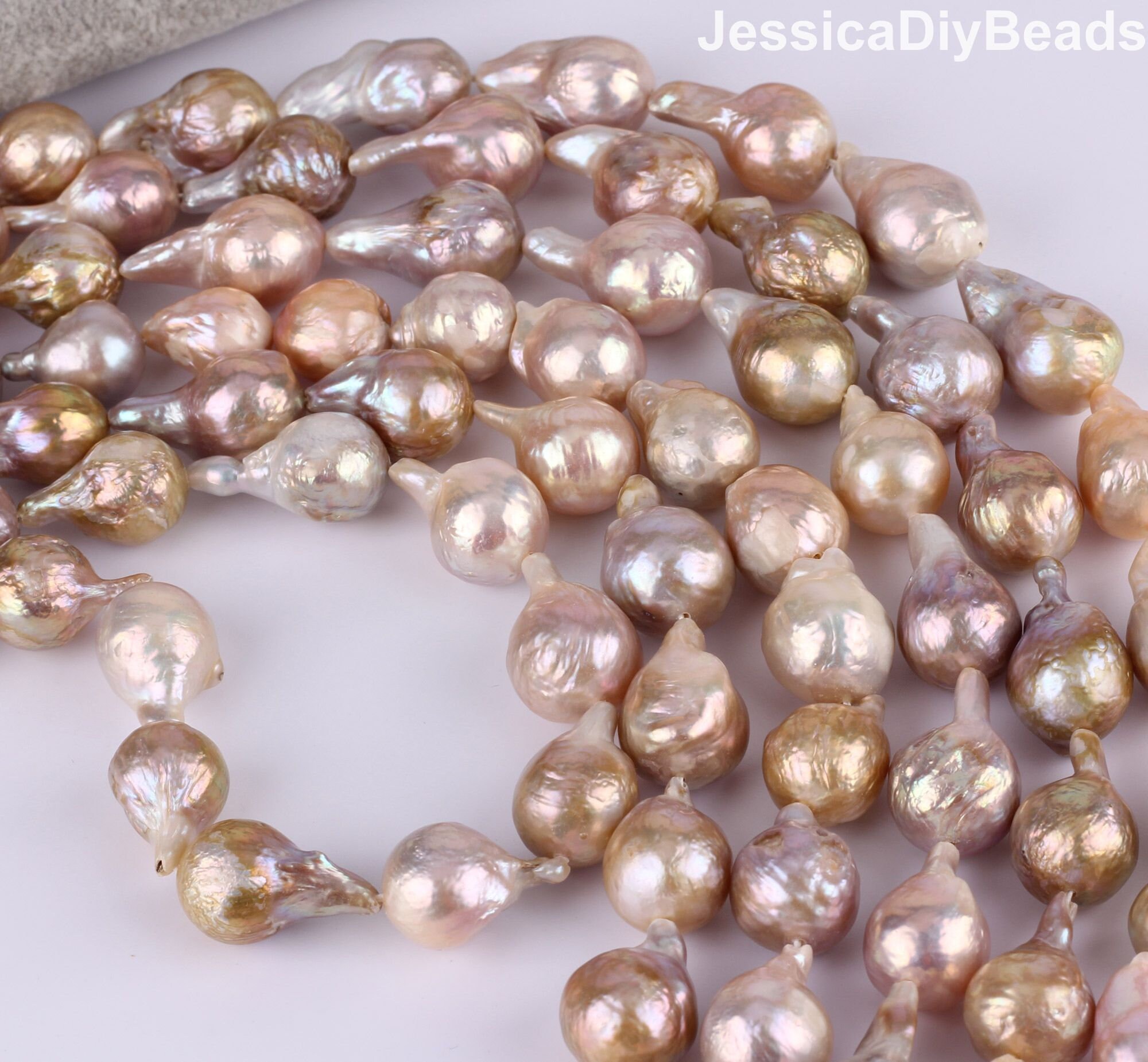 Large Natural Freshwater Pearl Beads,real Fireball Baroque Pearl Beads ...