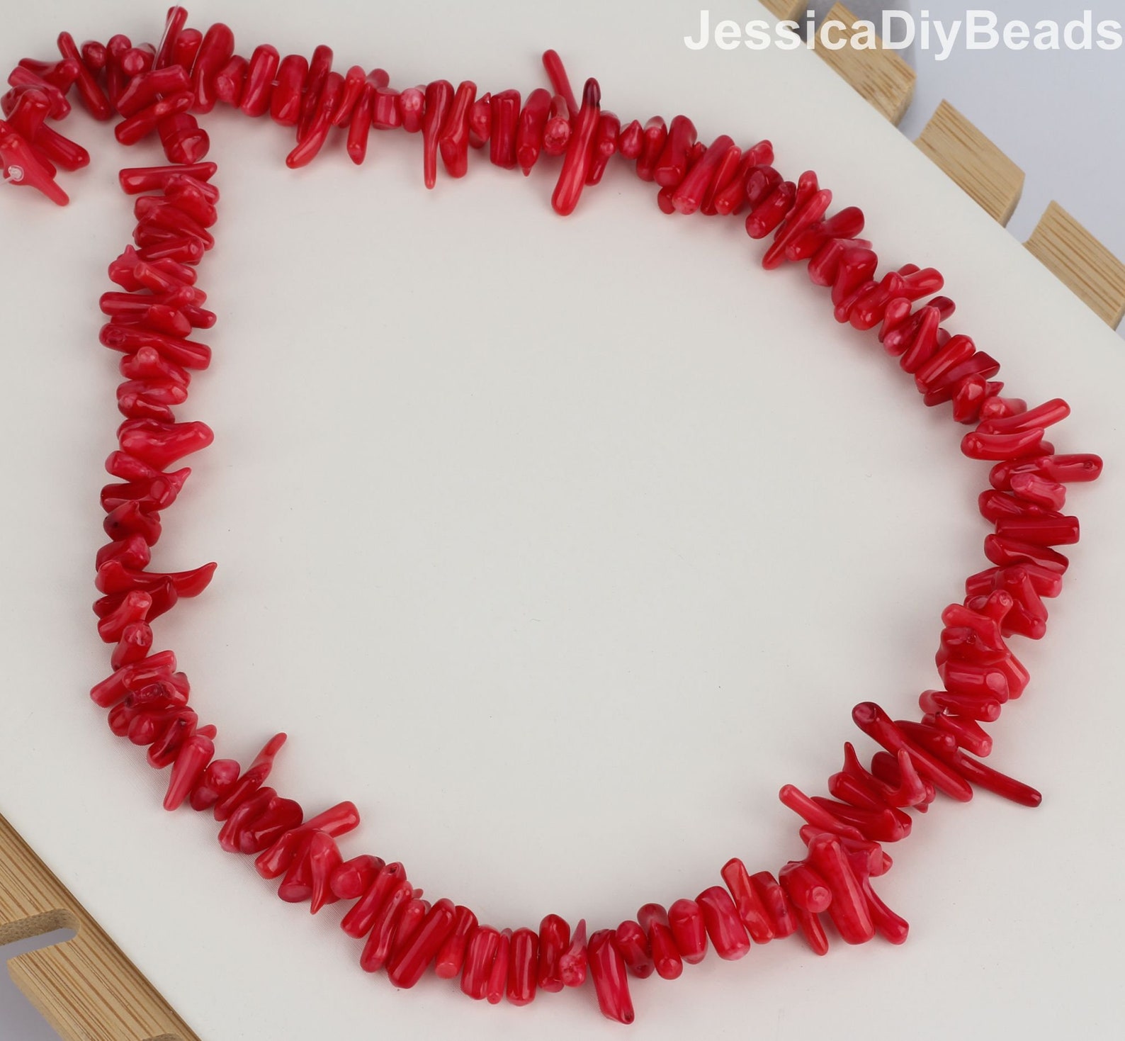 3x15mm-red Stick Coral Beads,natural Gemstone Beads,bamboo Coral Beads ...