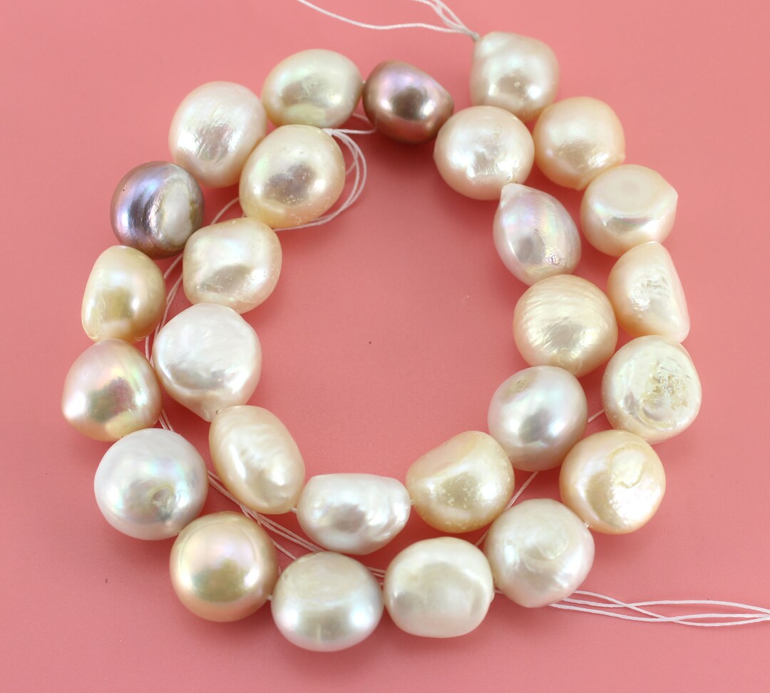 13-15mm Nugget Irregularly Pearl Beads, Genuine Freshwater Pearl Beads ...